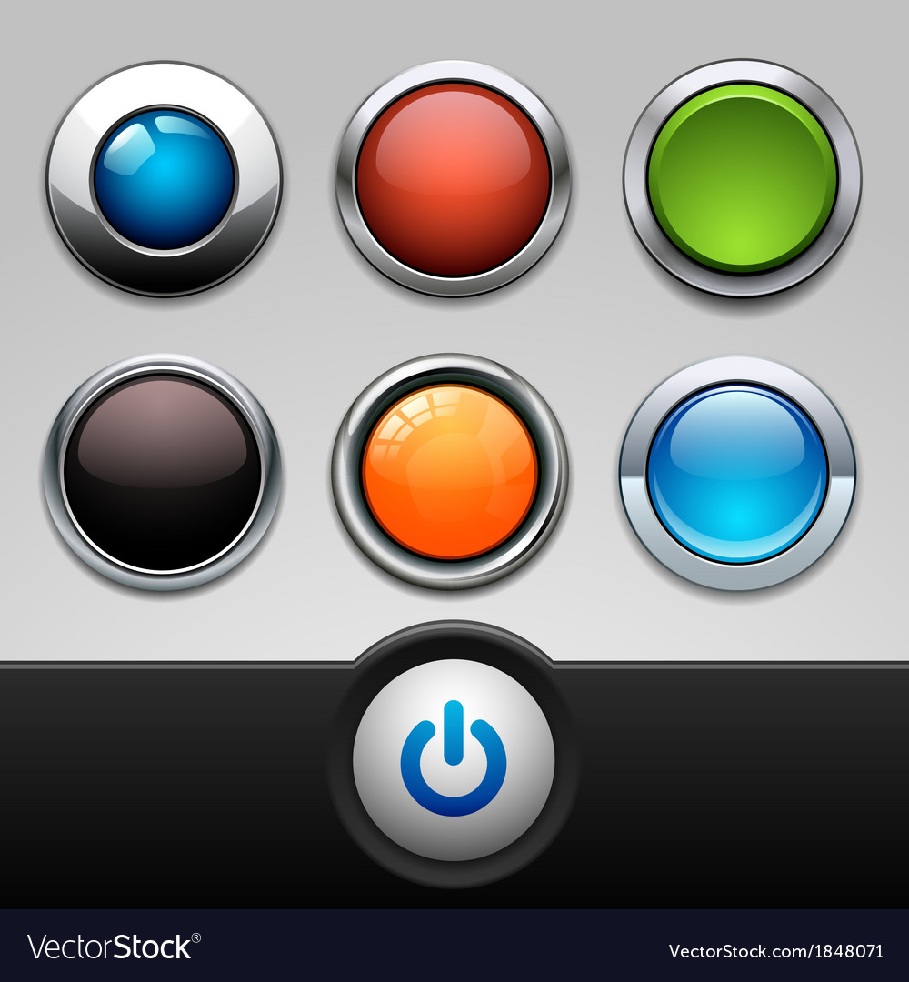 Button set Royalty Free Vector Image - VectorStock