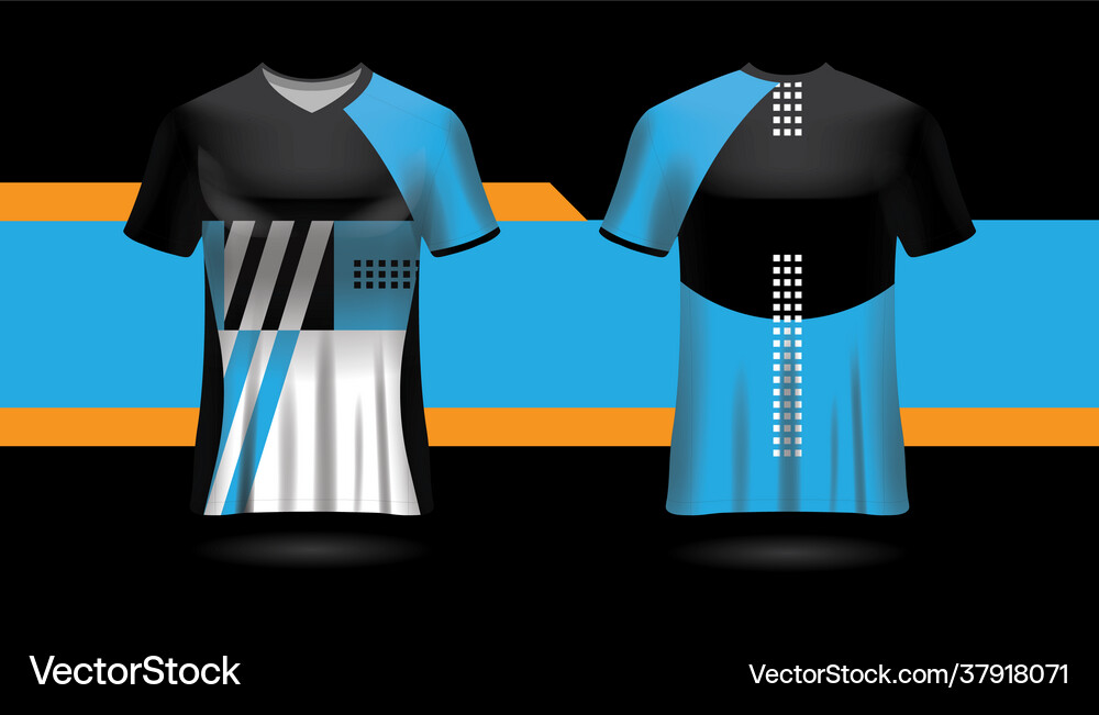 Club shirt design uniform front and back Vector Image