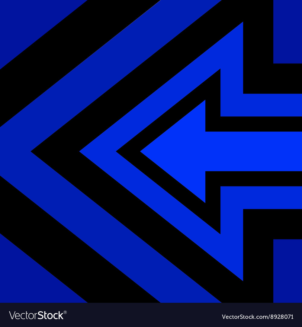 Left arrow background blue Royalty Free Vector Image