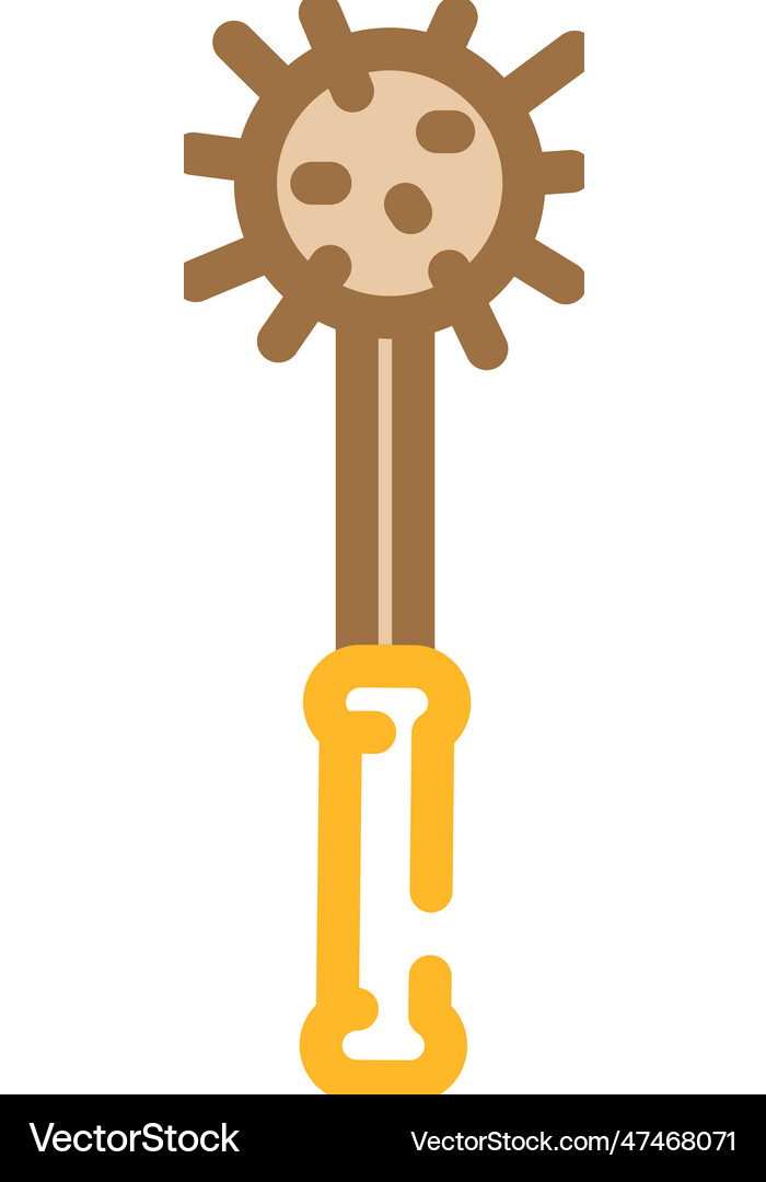 Mace weapon military color icon Royalty Free Vector Image