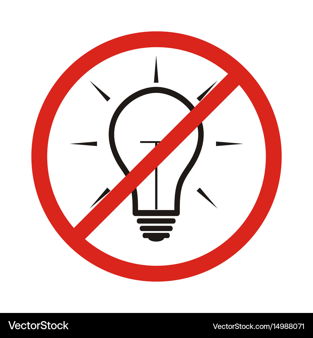 No new idea circle prohibited road sign isolated Vector Image