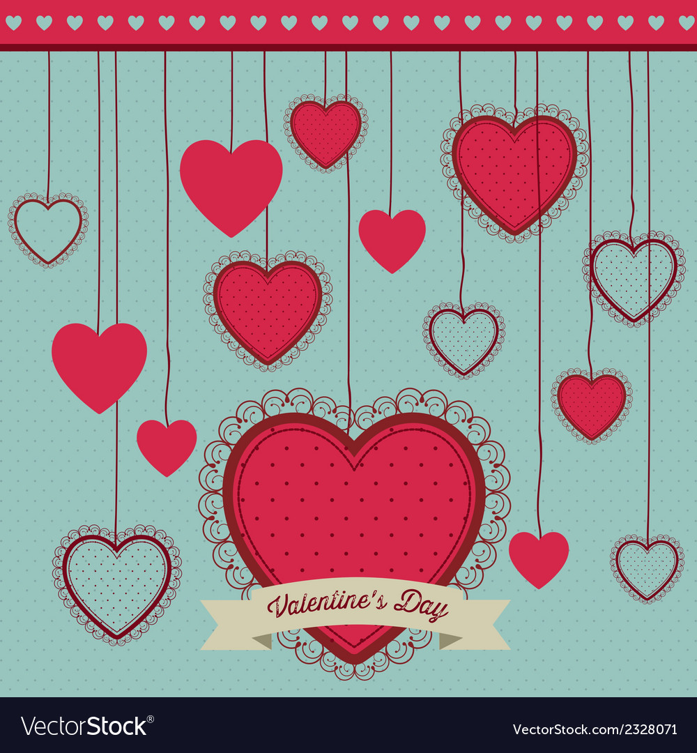Poster valentines day love and friendship Vector Image