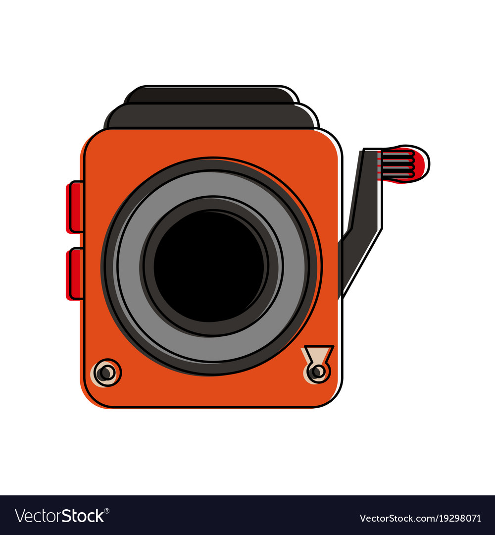 Retro camcorder symbol Royalty Free Vector Image