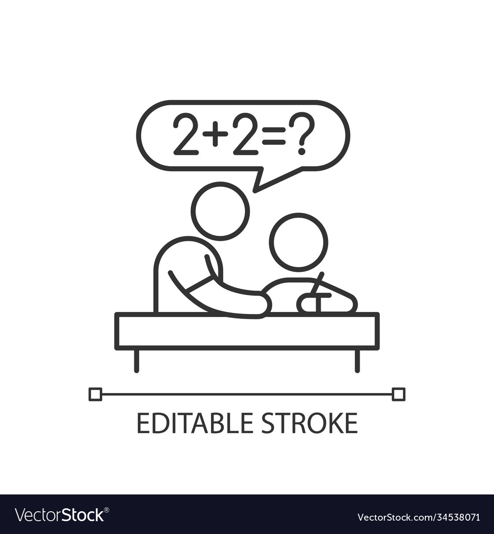 Tutor linear icon Royalty Free Vector Image - VectorStock