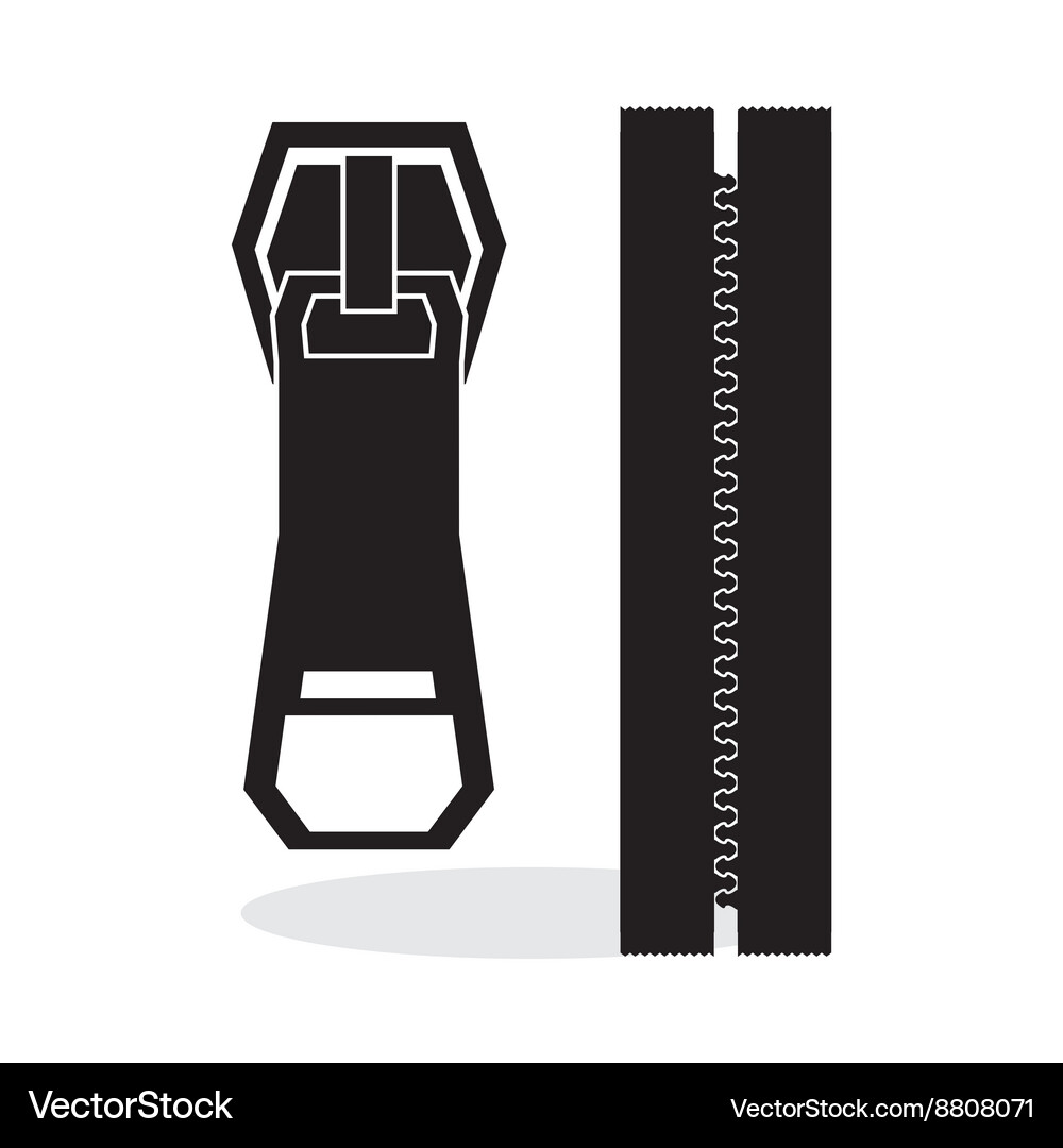 Zip design zipper icon clothing concept Royalty Free Vector