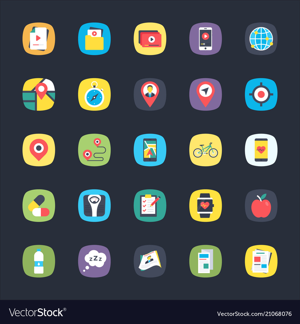 App flat Royalty Free Vector Image - VectorStock