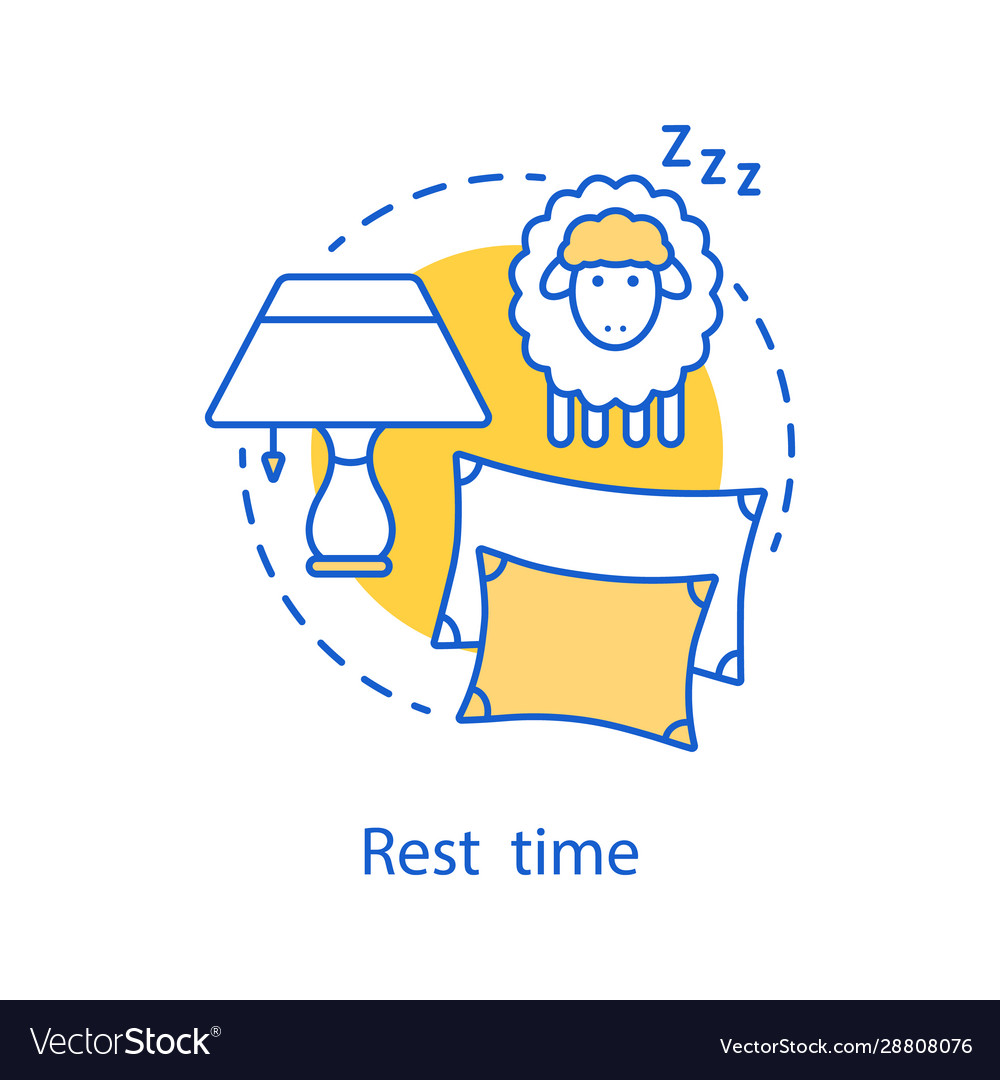Bedtime concept icon Royalty Free Vector Image