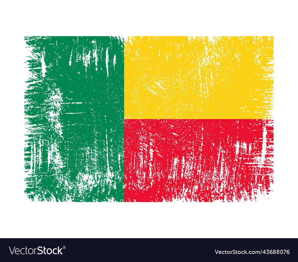Benin flag Royalty Free Vector Image - VectorStock