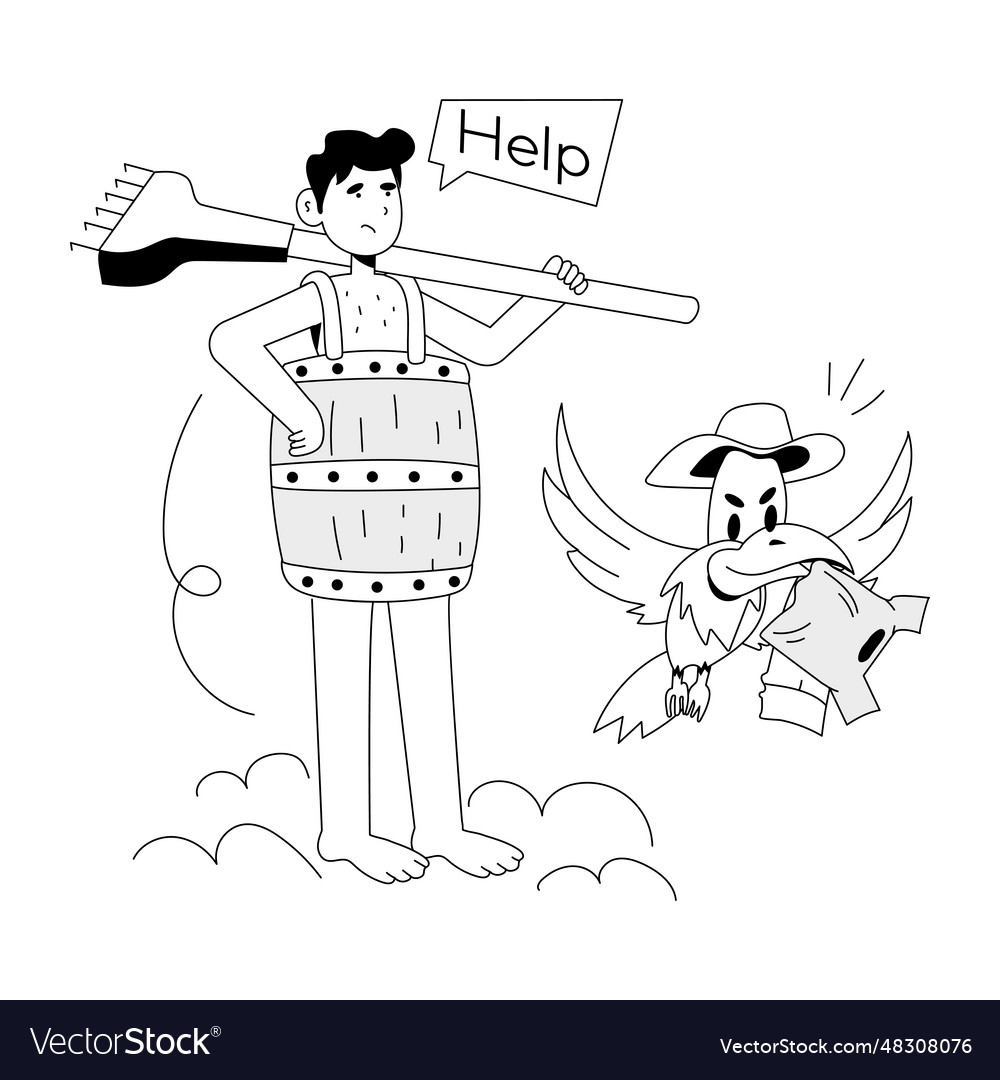 Bird attack Royalty Free Vector Image - VectorStock