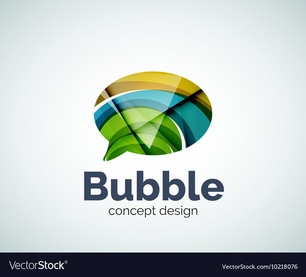 Bubble logo template Royalty Free Vector Image