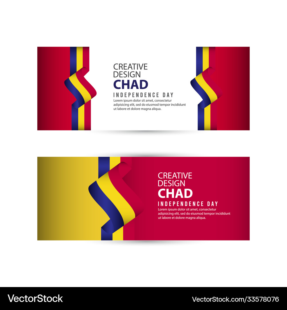 Chad independence day celebration creative design Vector Image