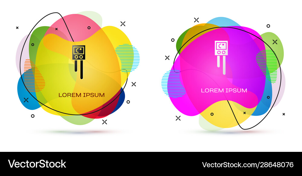Color temperature and humidity sensor icon Vector Image