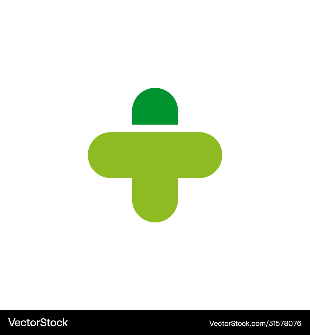 Cross medical sign logo design template Royalty Free Vector