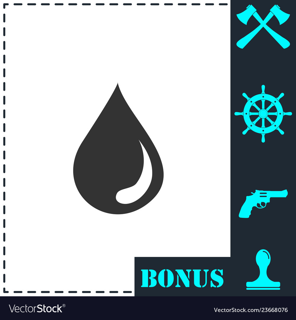 Drop icon flat Royalty Free Vector Image - VectorStock