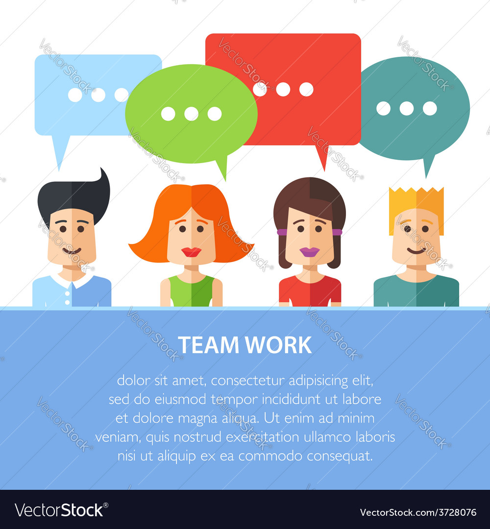 Flat design business Royalty Free Vector Image