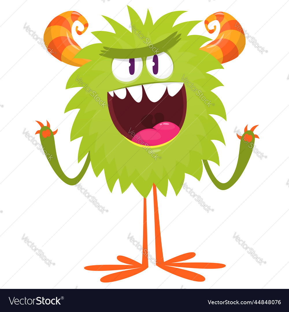 Happy cartoon monster halloween of funny Vector Image