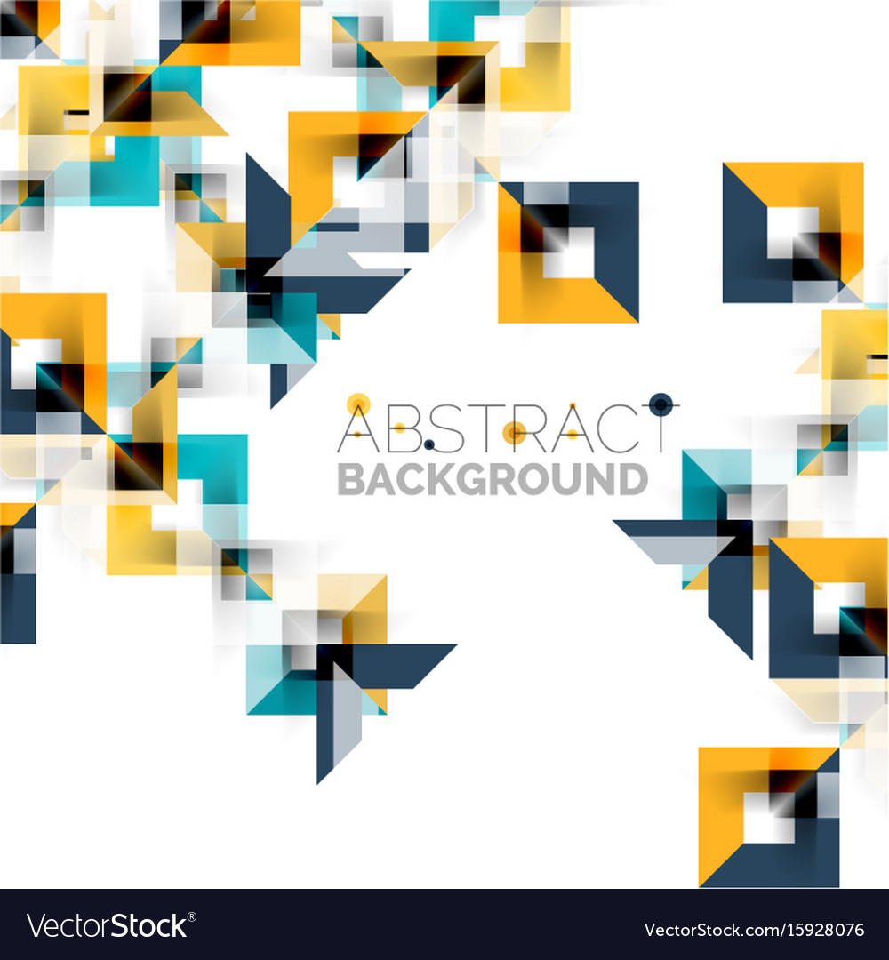 Modern square geometric pattern design on white Vector Image