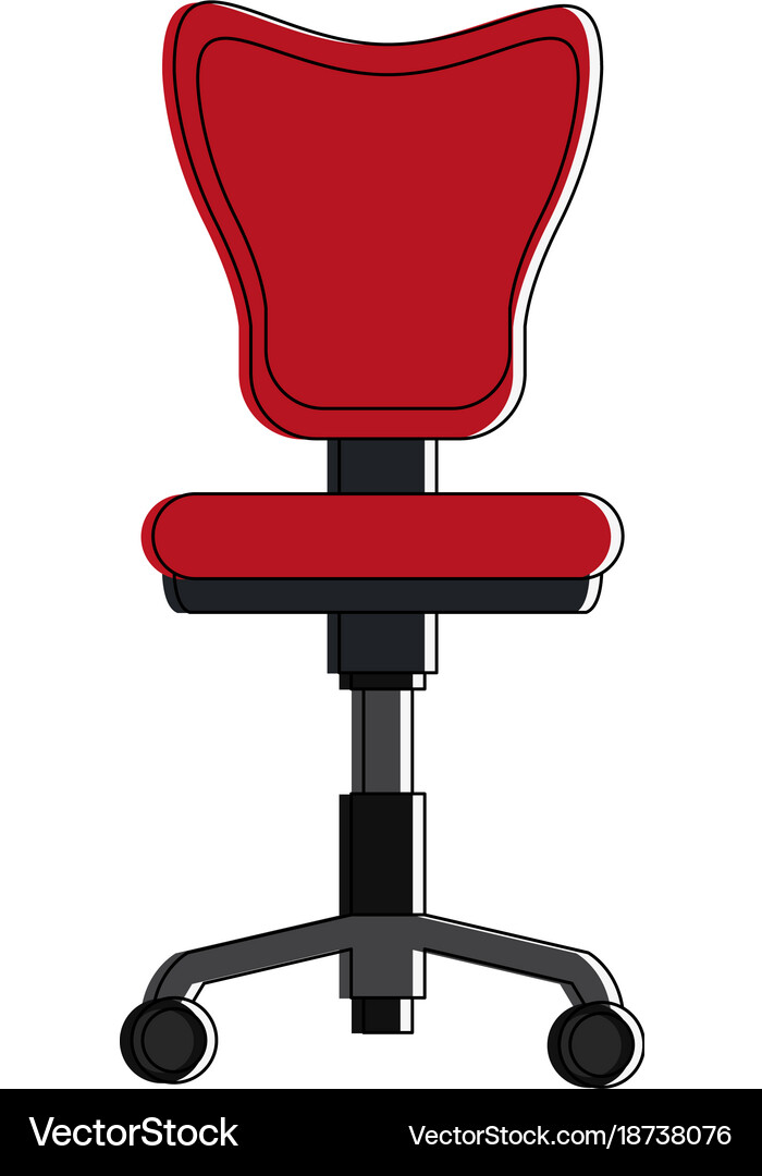 Office chair with wheels Royalty Free Vector Image