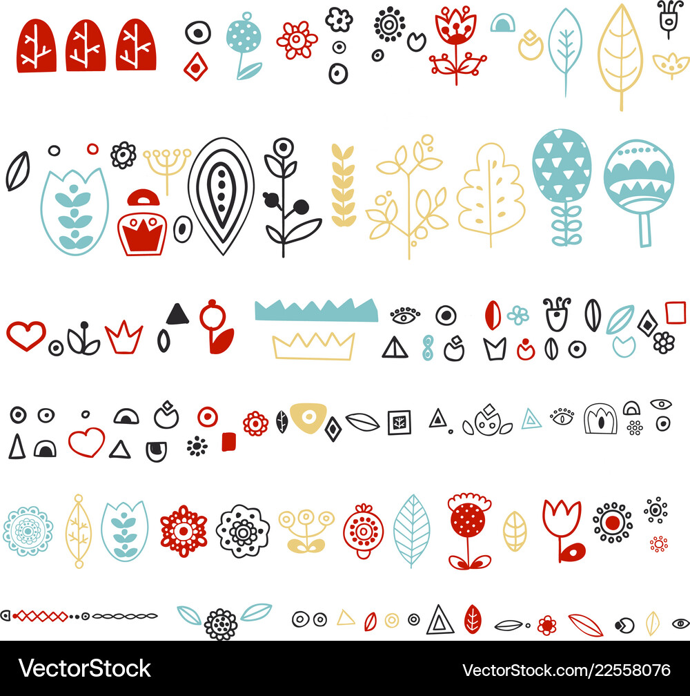 Ornamental hand drawn with animal and Royalty Free Vector