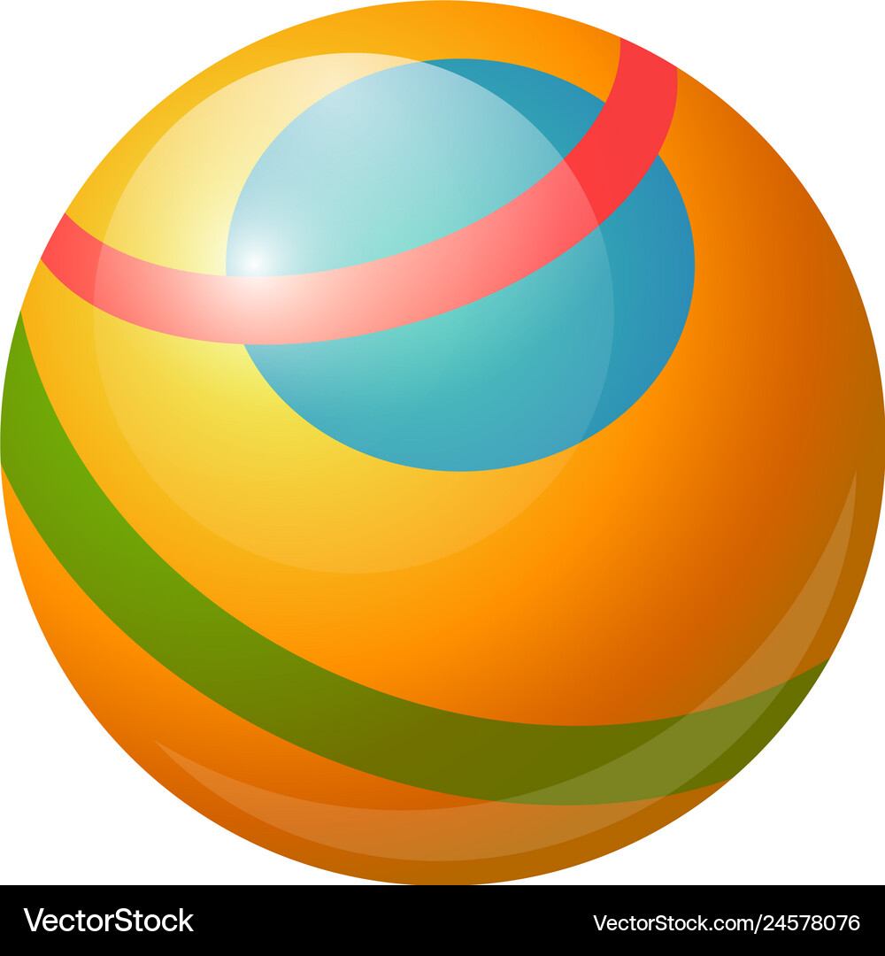 Rubber ball for children - modern realistic Vector Image