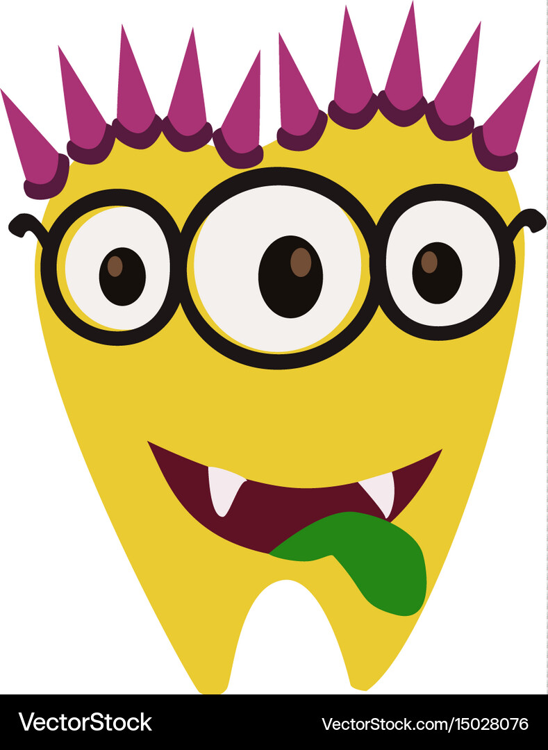 Scary cool monster avatar - animated cartoon Vector Image
