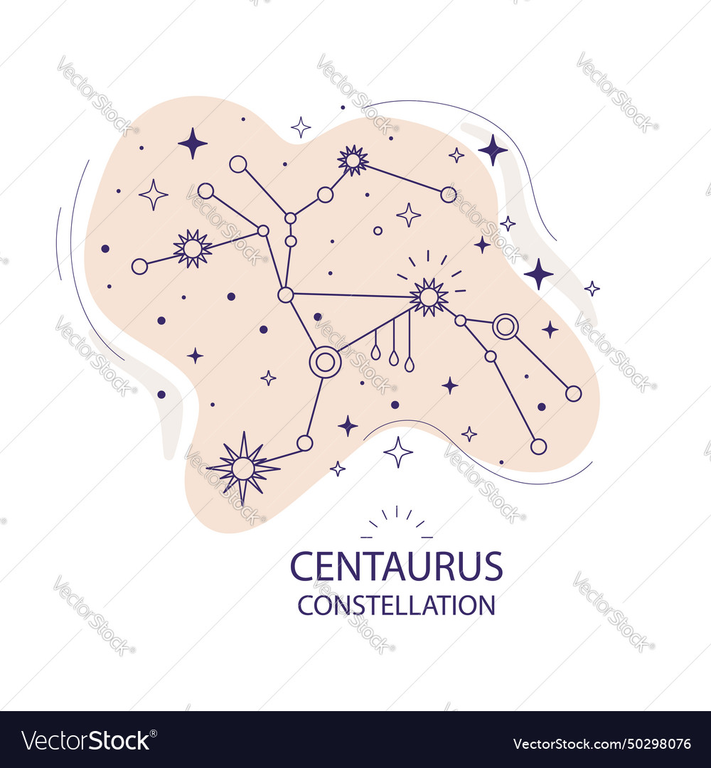 Star constellation centaurus Royalty Free Vector Image