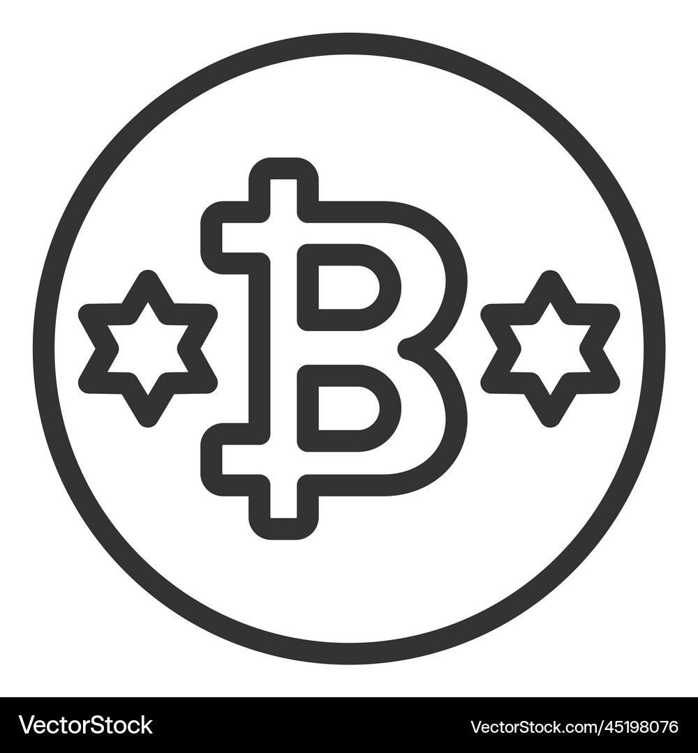 Symbolism of bitcoin Royalty Free Vector Image