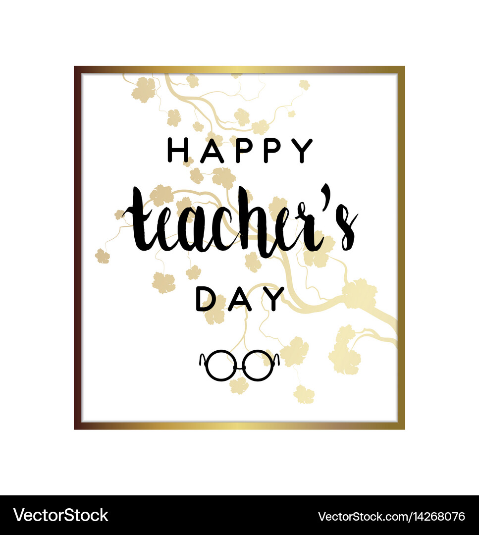 Teachers day card Royalty Free Vector Image - VectorStock