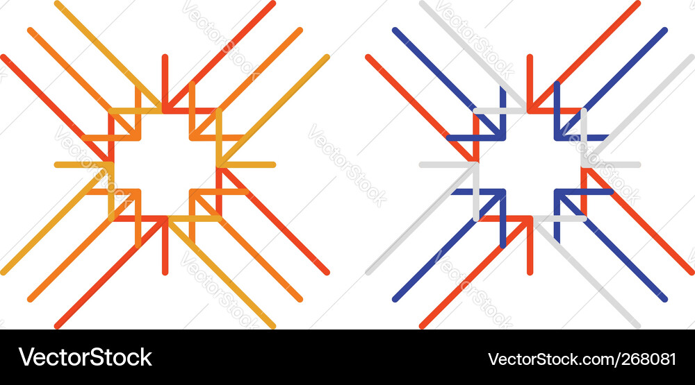 Crossed Arrows Symbol Royalty Free Vector Image