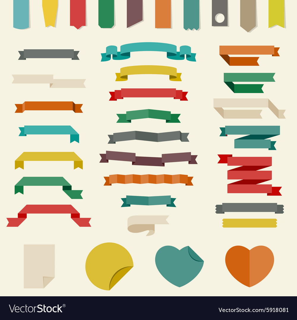 Flat design elements Royalty Free Vector Image