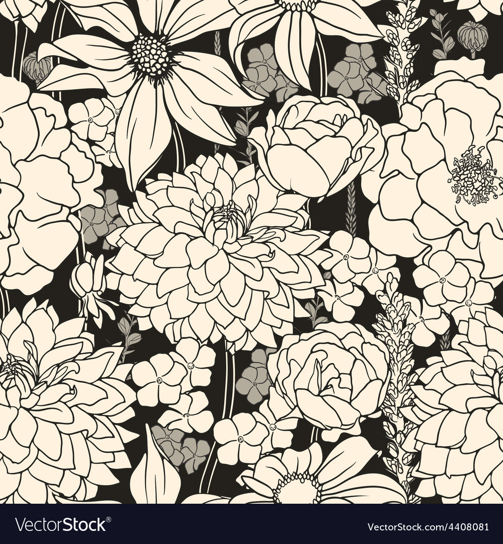 Floral seamless pattern Royalty Free Vector Image
