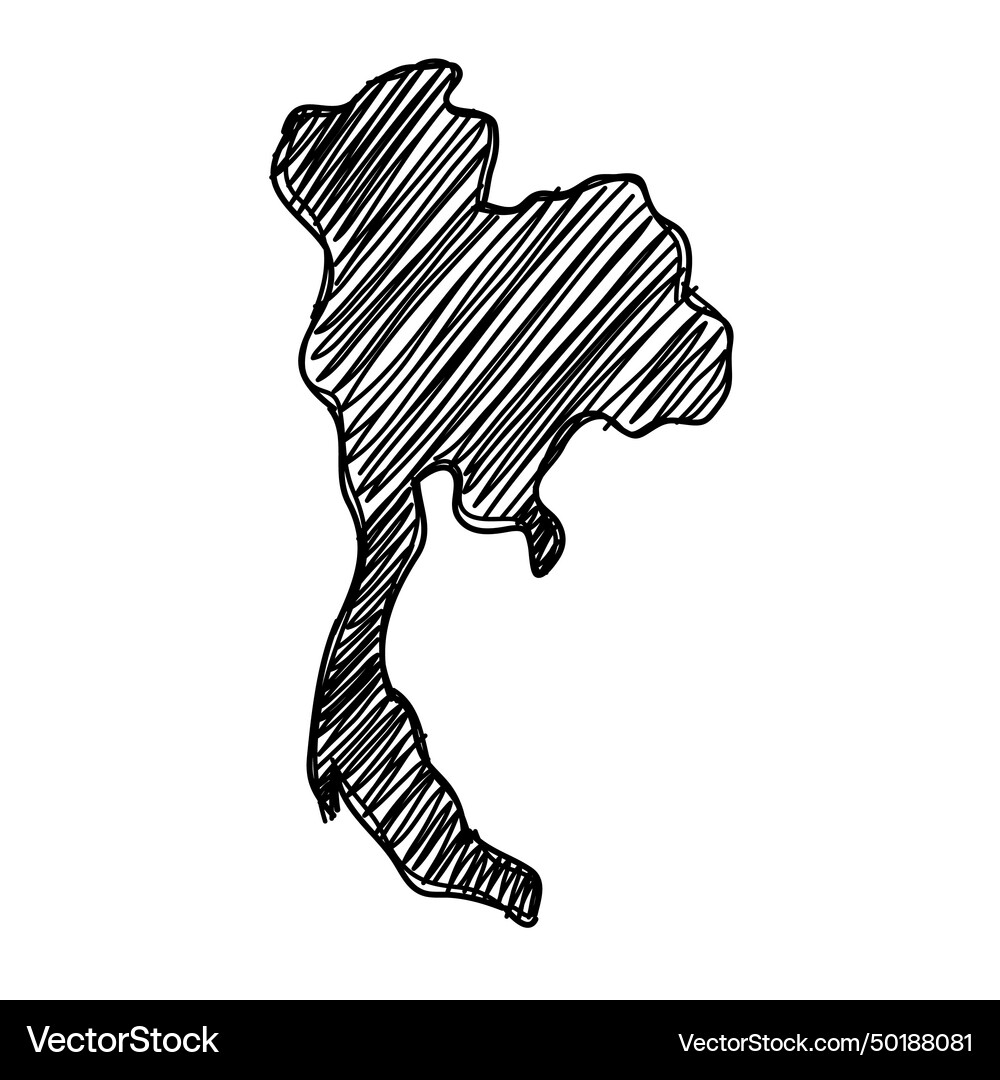 Hand draw thailand Royalty Free Vector Image - VectorStock