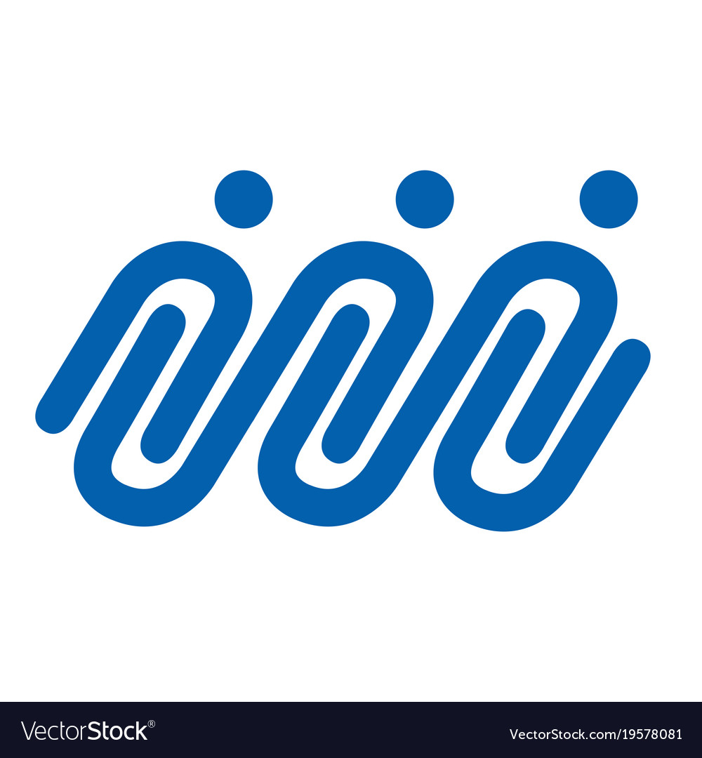 Isolated teamwork logo Royalty Free Vector Image