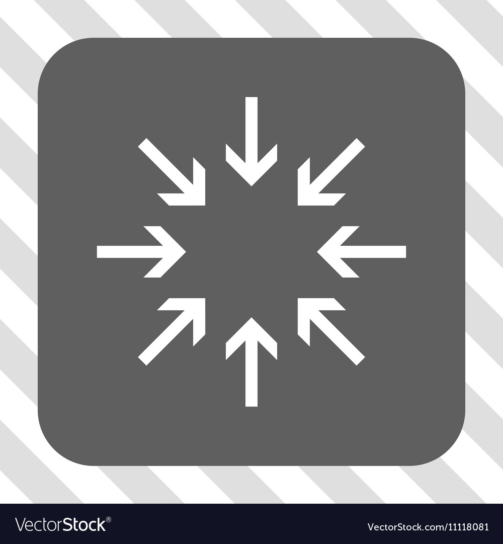 Pressure arrows rounded square button Royalty Free Vector