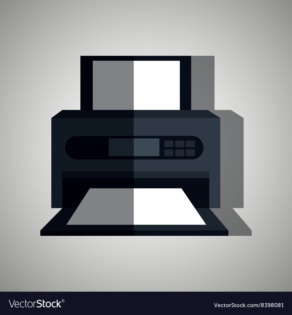 Printer office design Royalty Free Vector Image