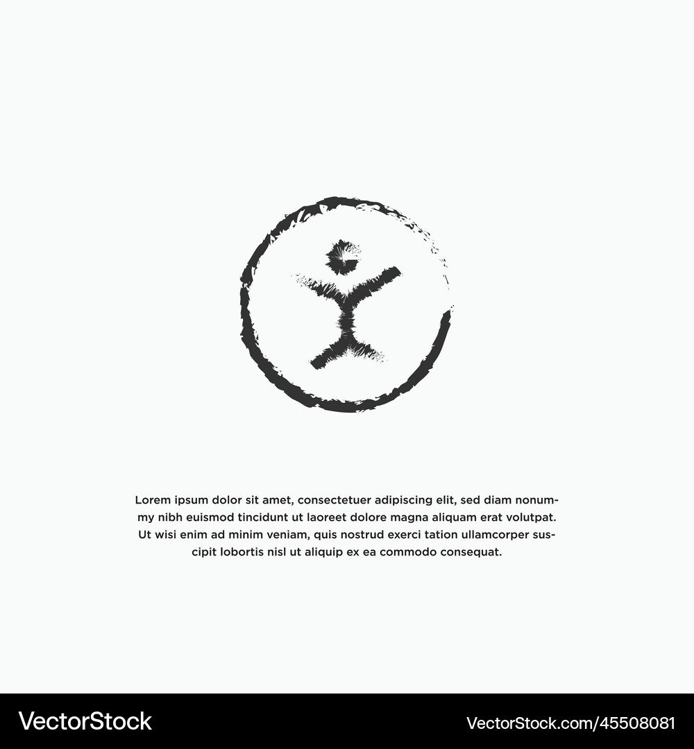 Stick man figure logo icon design template Vector Image