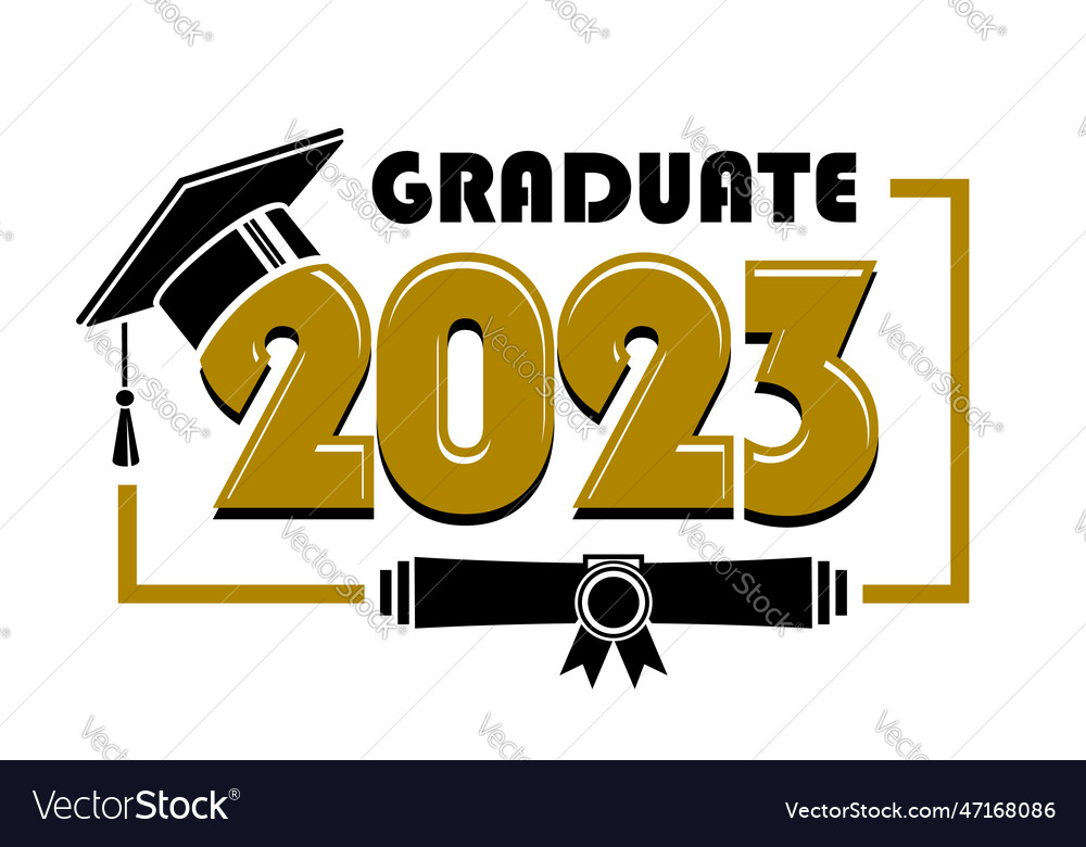 2023 graduate class logo Royalty Free Vector Image 2023 graduate class logo Royalty Free Vector Image