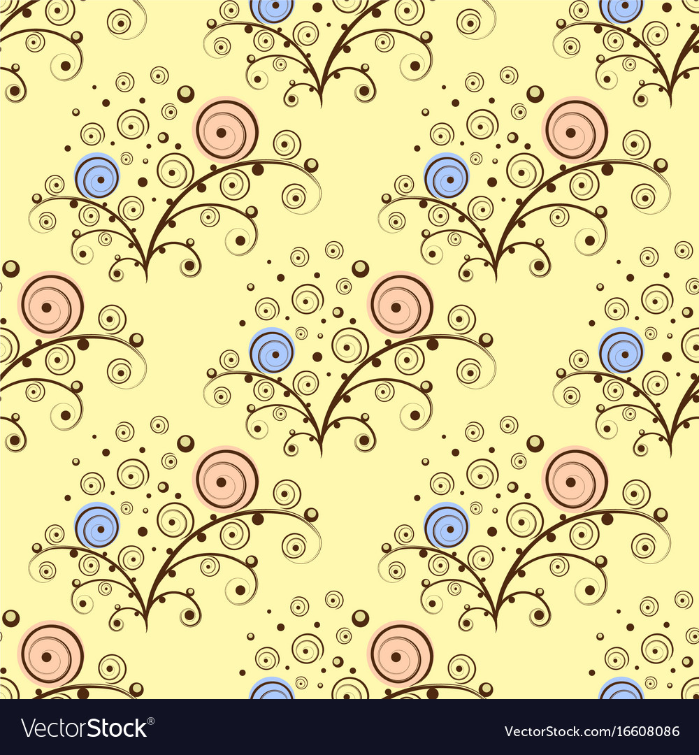 Abstract seamless flower elements Royalty Free Vector Image