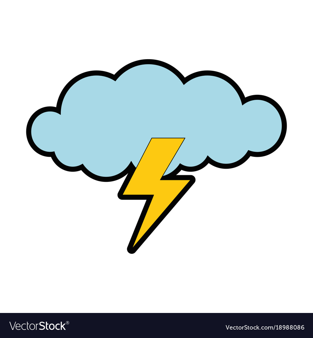 Cloud with rays storm Royalty Free Vector Image