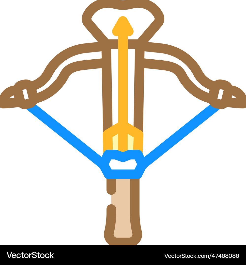 Crossbow weapon military color icon Royalty Free Vector