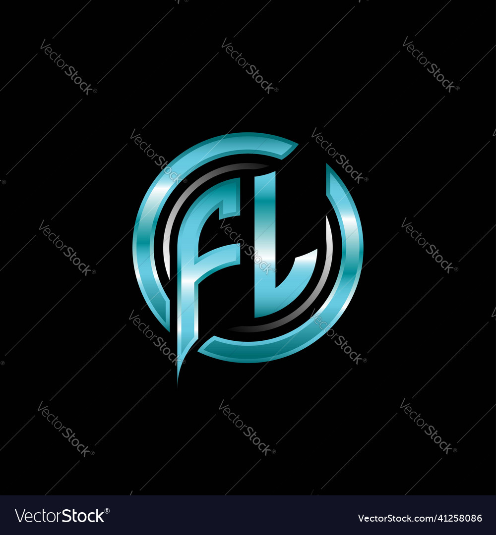 FL Initial Logo - Modern Monogram Royalty Free Vector Image