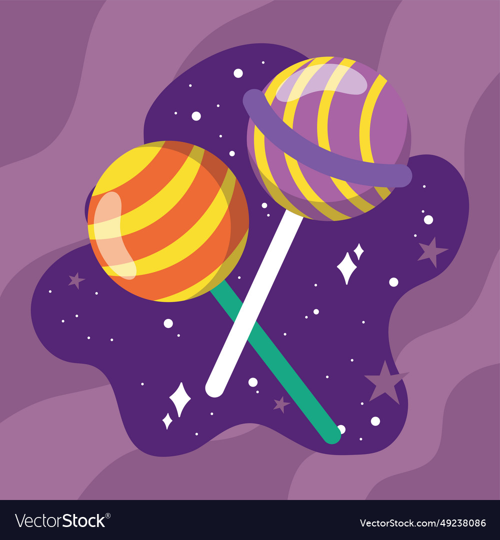 Halloween lollipop candy trick or treat Royalty Free Vector