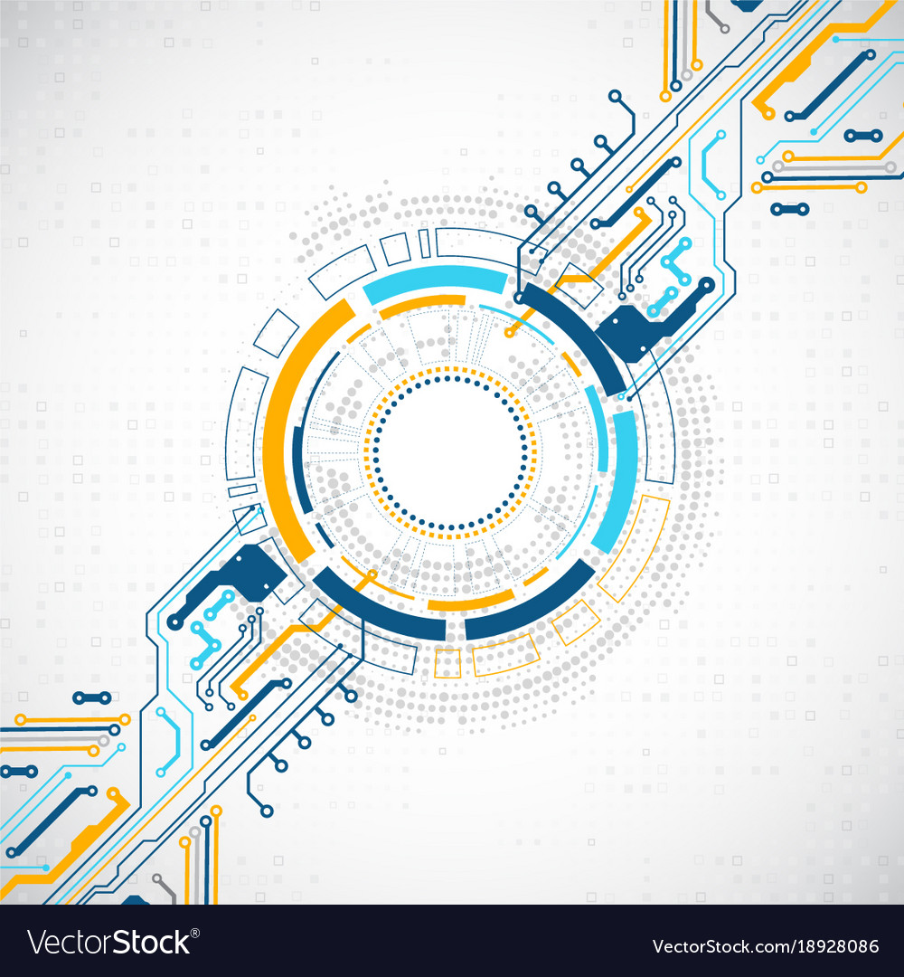 Hi-tech digital technology and engineering theme Vector Image