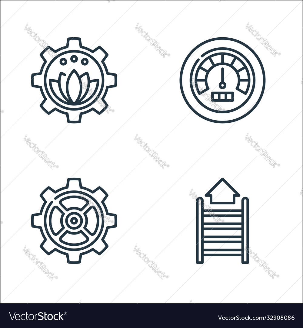 Management line icons linear set quality line set Vector Image
