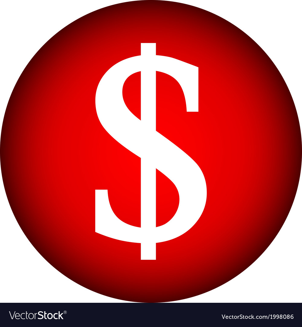 Money button Royalty Free Vector Image - VectorStock