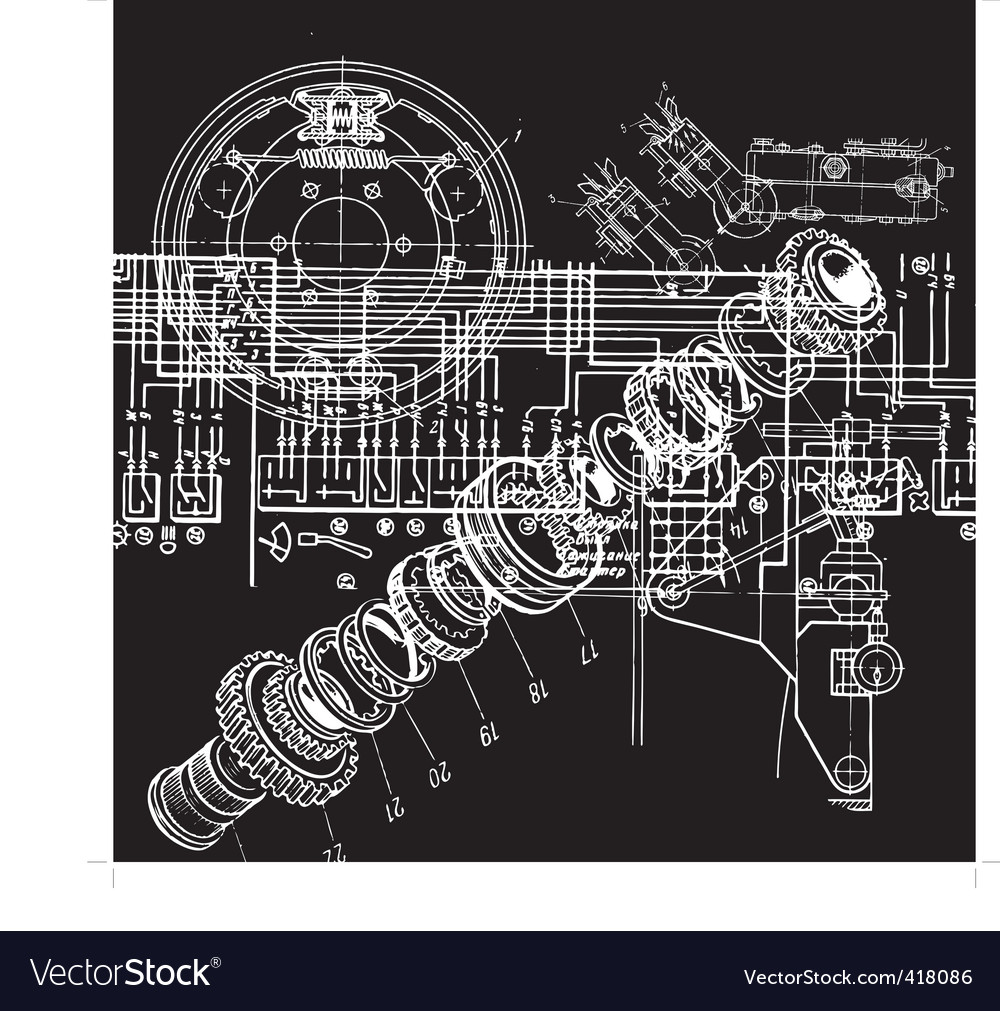 Technical drawing Royalty Free Vector Image - VectorStock
