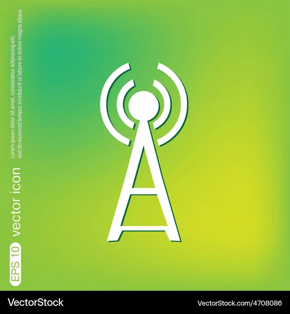 Tower wi-fi Royalty Free Vector Image - VectorStock
