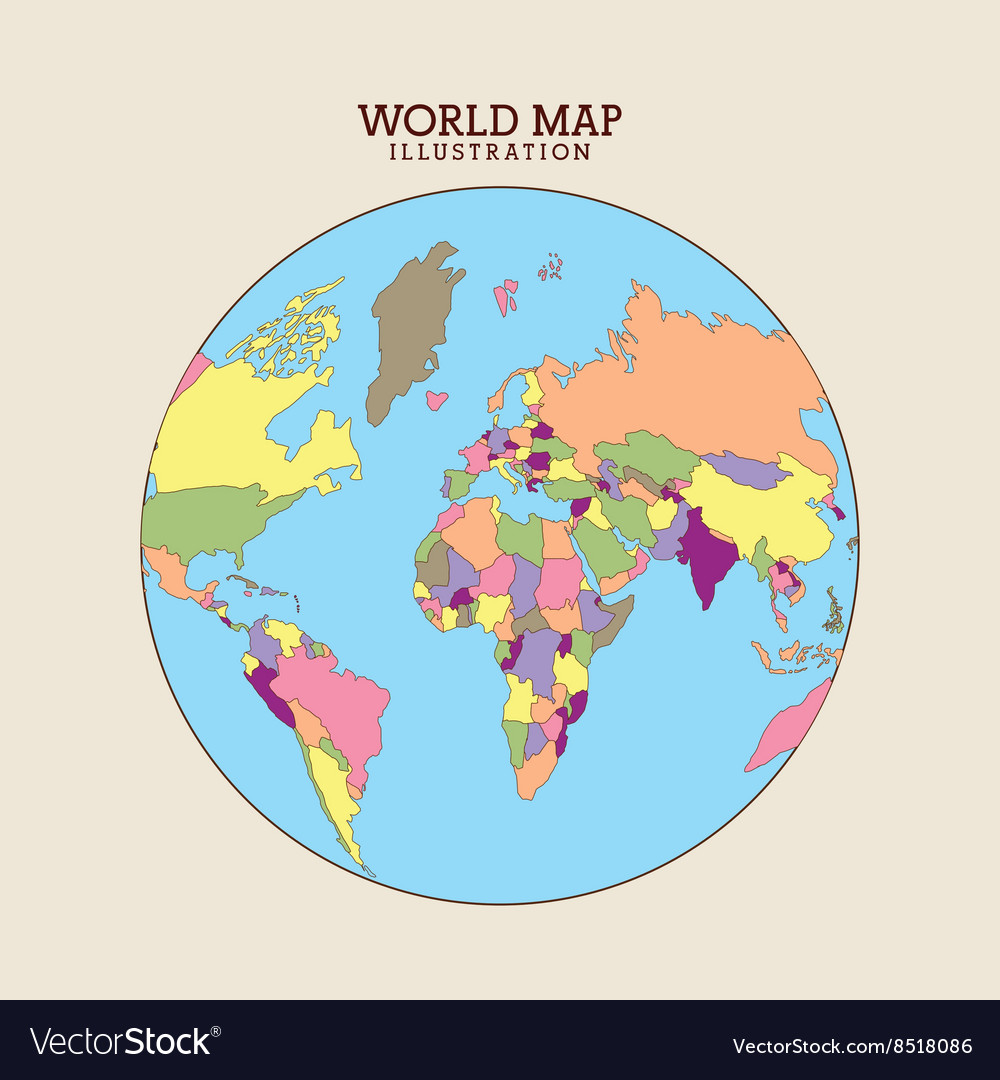 World map design Royalty Free Vector Image - VectorStock