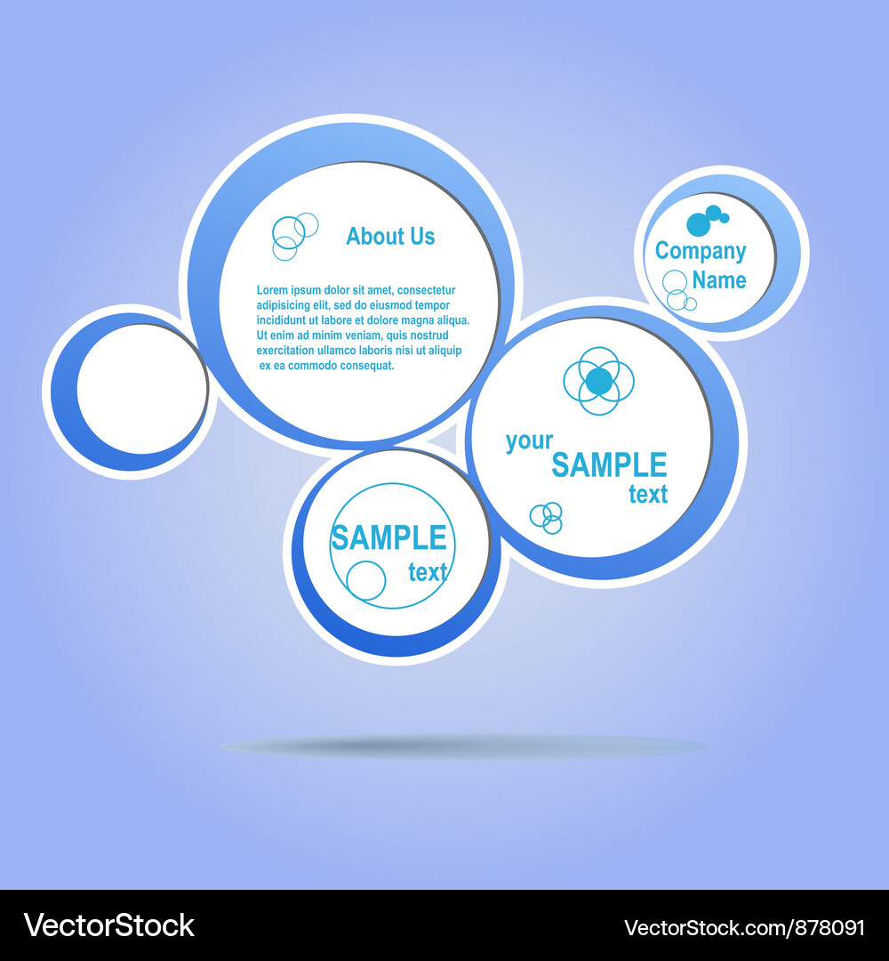 Abstract web design blue bubble Royalty Free Vector Image