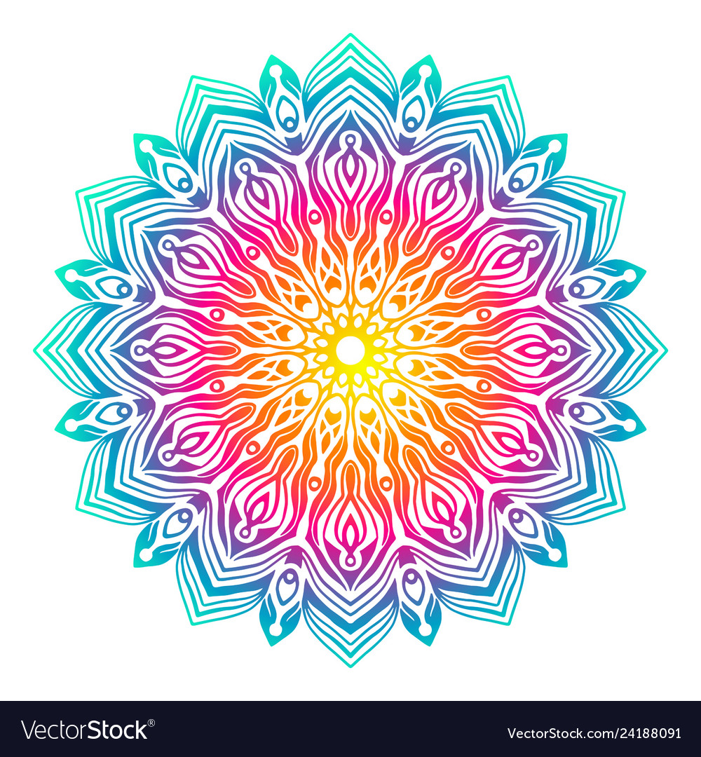 Gradient mandala Royalty Free Vector Image - VectorStock